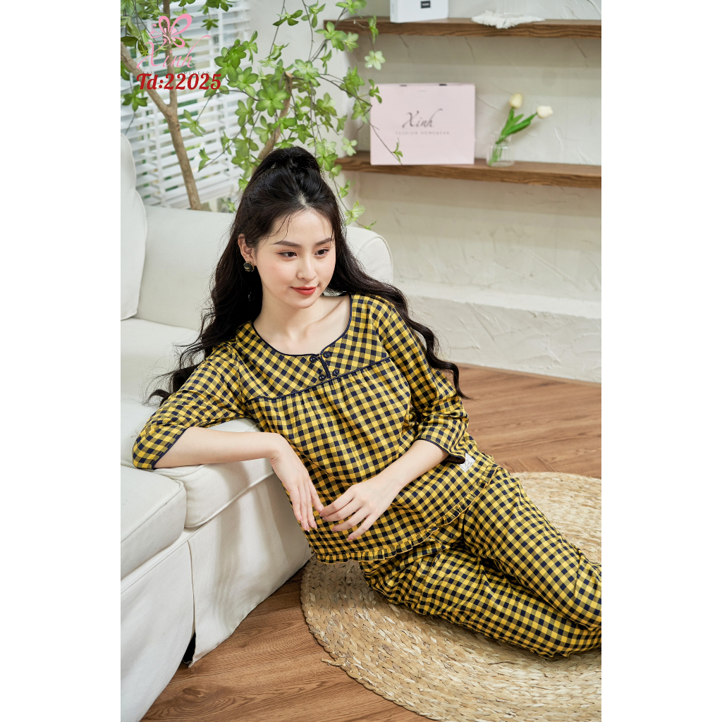 Đồ bộ nữ bộ mặc nhà áo tay lỡ quần dài Xinh Fashion X389 (Có hình thật, uy tín,ship hỏa tốc ...