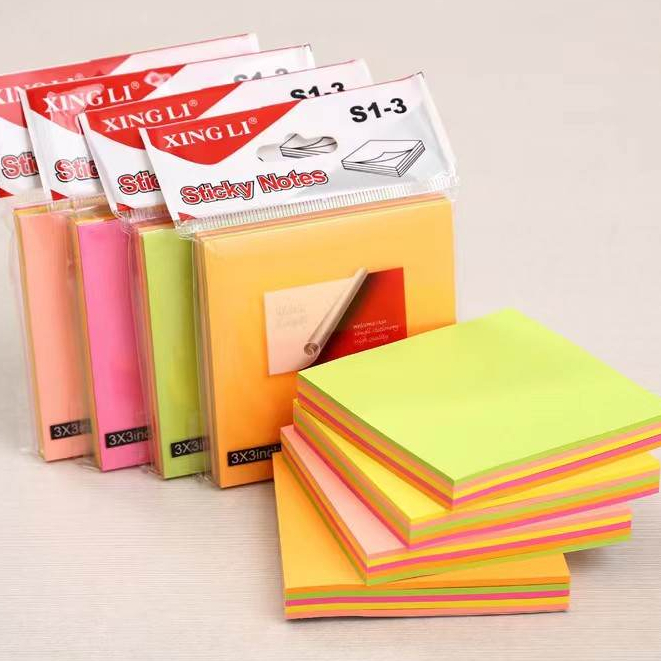 Giấy Nhớ 100 tờ Mix Màu / Giấy Note Dạ Quang Ghi Chú Màu Sắc Dễ Thương ...