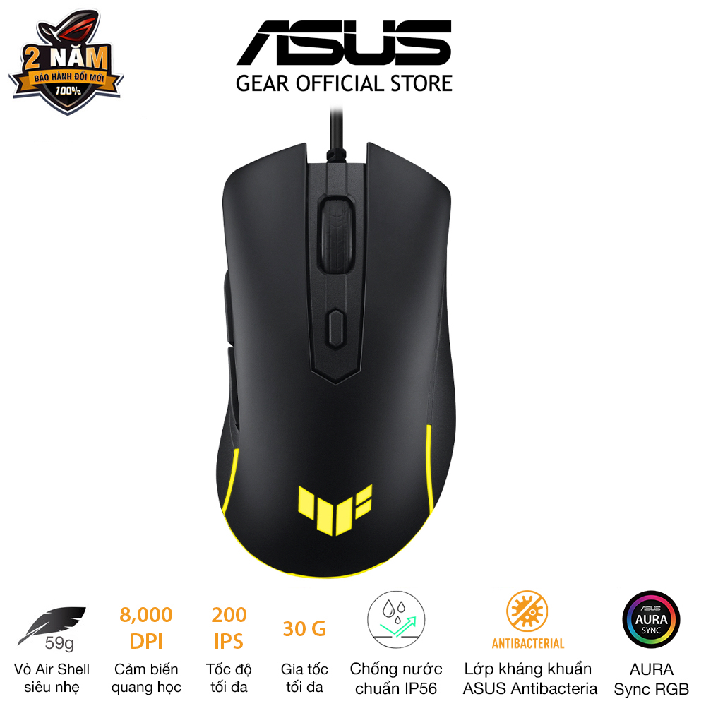 Chuột game có dây ASUS TUF GAMING M3 GEN II, 8000Dpi, chống bụi nước ...