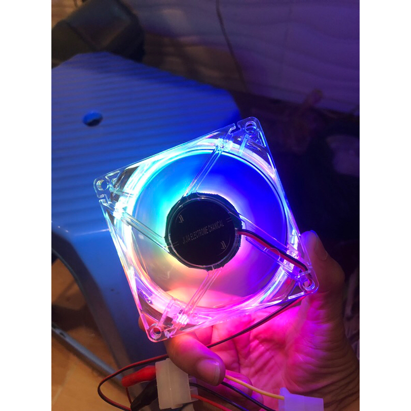fan case 80mm trong suốt có đèn led | Shopee Việt Nam