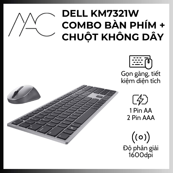 Bộ Bàn Phím Chuột Không Dây Dell Premier Multi-device Wireless Keyboard ...