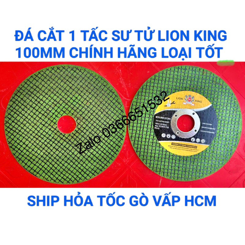 ĐÁ CẮT 1 TẤC SƯ TỬ LION KING - Đá cắt sắt 107 x 1.2 x 16mm cho máy cắt ...
