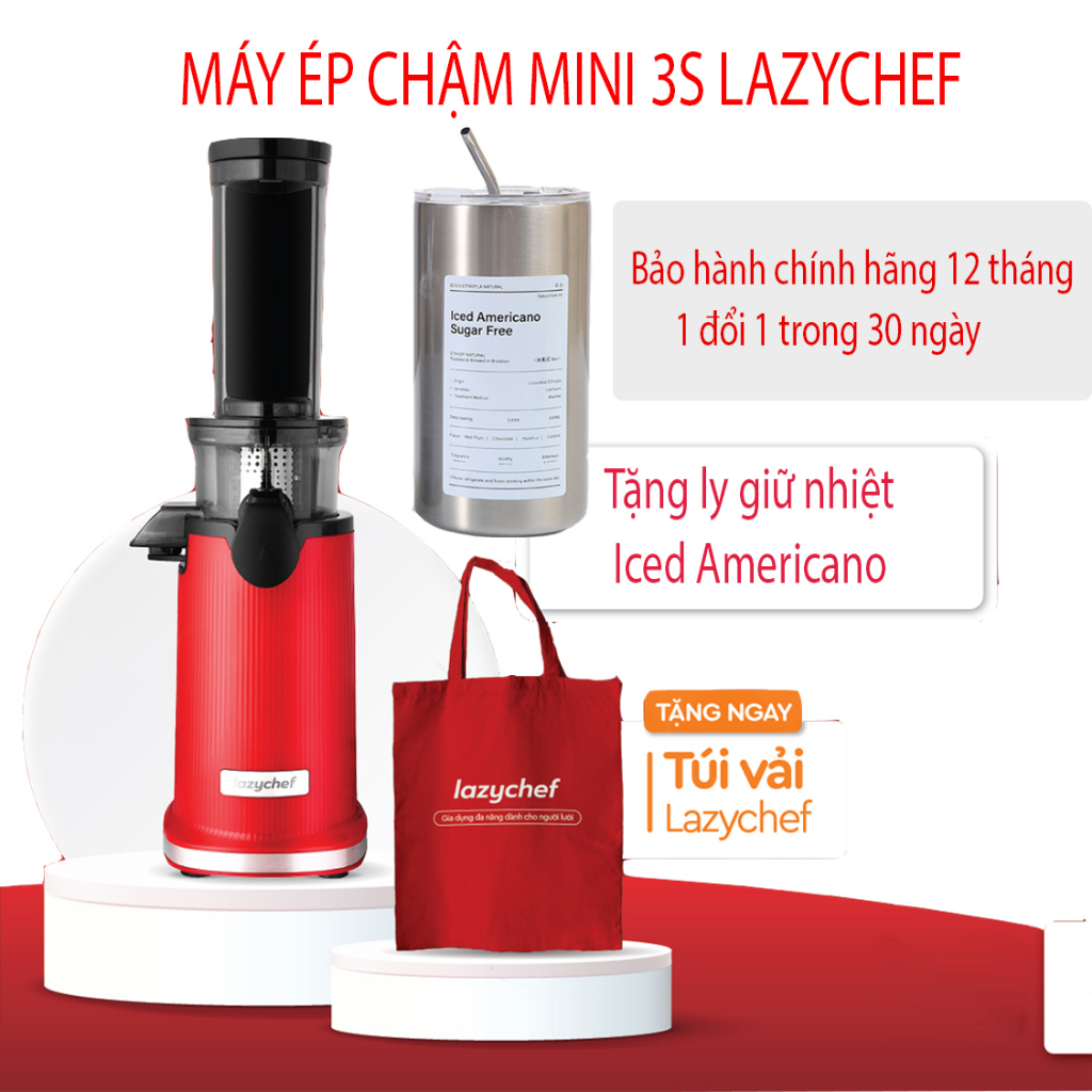 MÁY ÉP CHẬM MINI 3S LAZYCHEF - THÁO LẮP TRONG 3 GIÂY, bảo hành chính ...