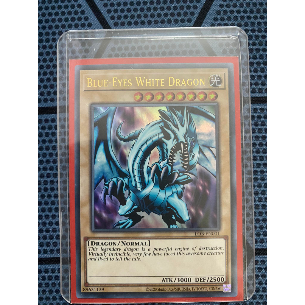 Bài yugioh thời đầu duel monster - Blue-Eyes White Dragon - LOB-EN001 ...