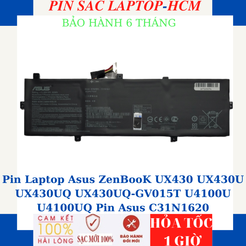 Pin Asus ZenBooK UX430 UX430U UX430UA UX430UN UX430UQ UX430UQ-GV015T ...
