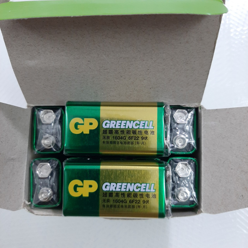 Pin VUÔNG 9v GP GREENCELL 6F22- 1604G (THAN CARBON) | Shopee Việt Nam