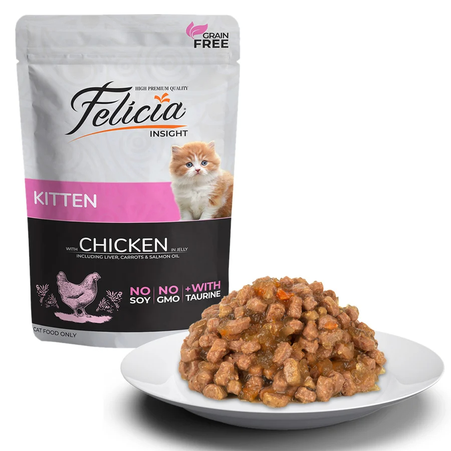 85gr Pate Felicia cho Mèo lớn Mèo con nhập Châu Âu từ Thịt Gà, Cá Hồi ...