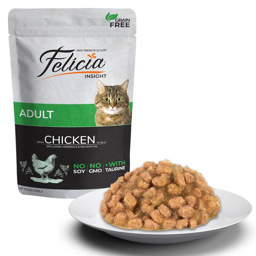 85gr Pate Felicia cho Mèo lớn Mèo con nhập Châu Âu từ Thịt Gà, Cá Hồi ...