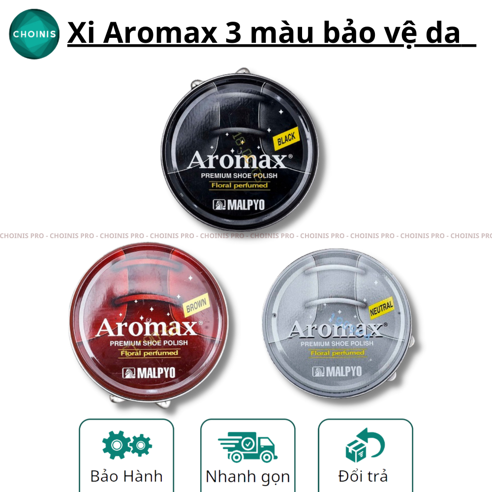 Xi đánh bóng giày da - đồ da aromax 3 màu nâu, đen và bóng bảo vệ da bò ...