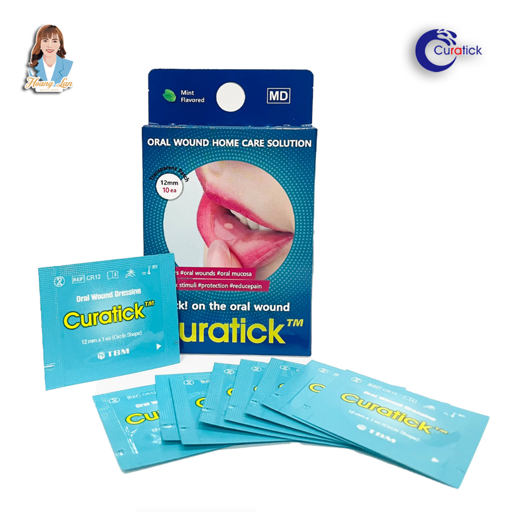 Miếng dán bảo vệ nhiệt miệng chỉnh nha Curatick Tick! On The Oral Wound ...