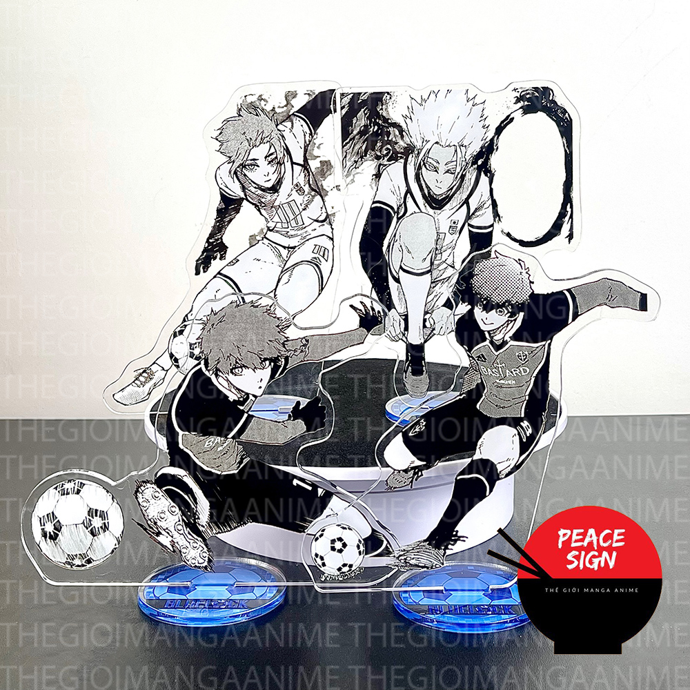 Mô hình Standee BLUE LOCK ver ĐEN TRẮNG anime chibi tượng acrylic mica ...