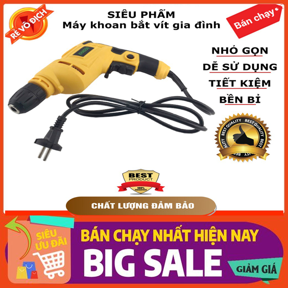 Máy khoan, máy bắt vít điện Khaison cầm tay nhỏ gọn Tặng mũi khoan ...
