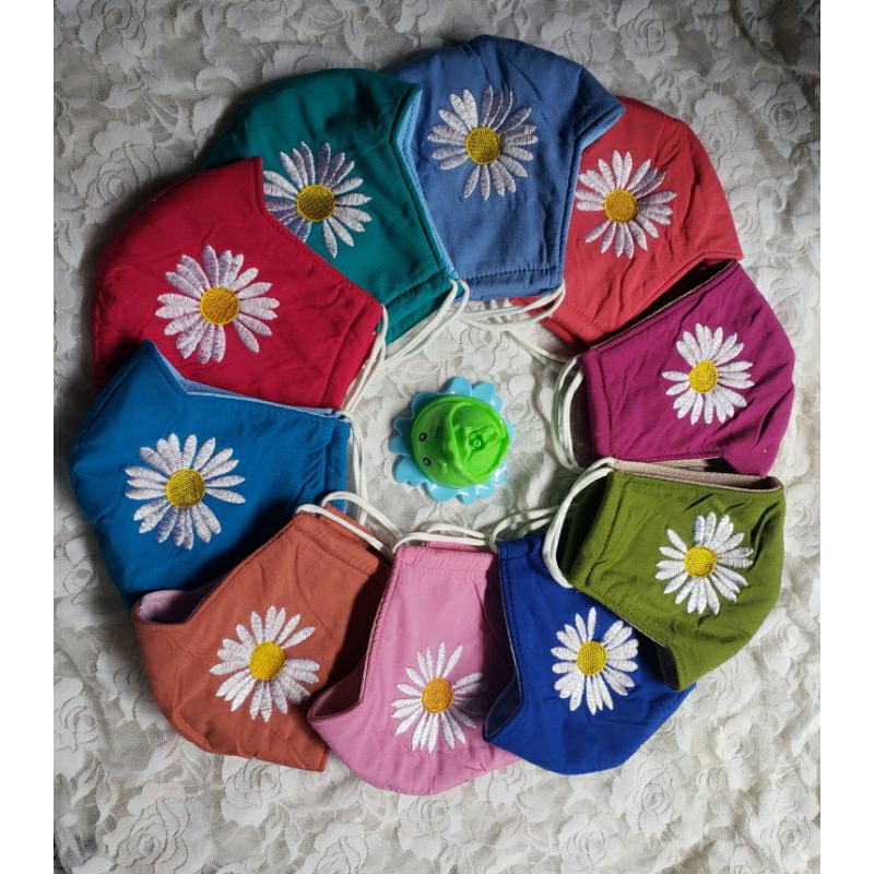 Khẩu trang vải tôn bông loại tai voi cao cấp 3 lớp thoáng khí ,kháng ...