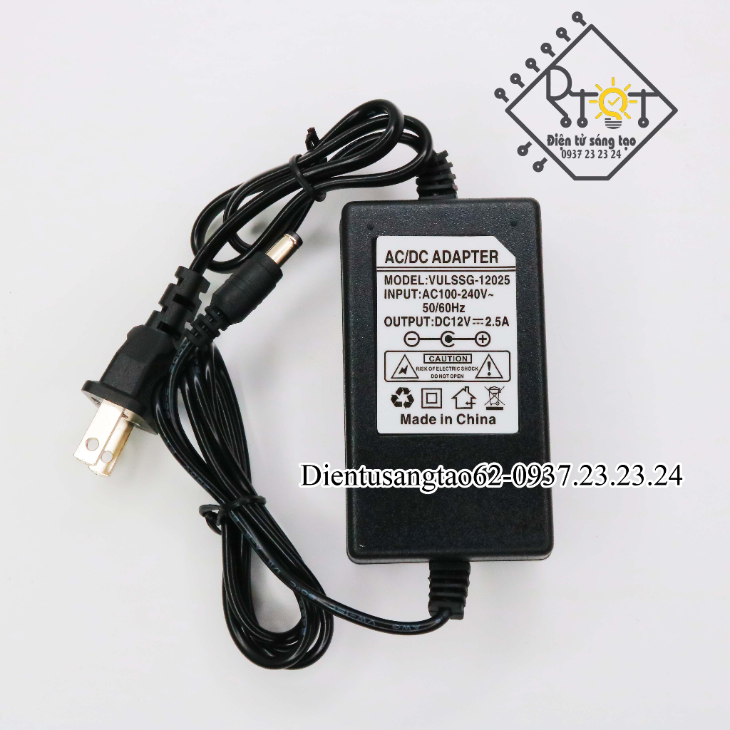 Nguồn Adapter 12V 2.5A DC Jack 5.5x2.1mm dùng cho wifi camera module ...
