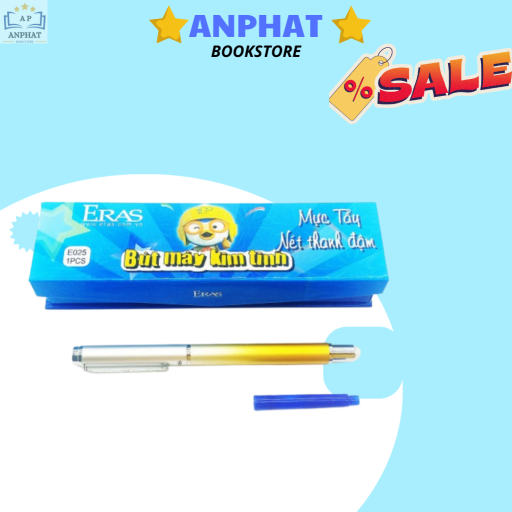 Bút Kim Tinh Ngòi Mài Có Đầu Tẩy Eras E025 - Tặng 1 Ngòi + 1 Ống Mực | Shopee Việt Nam