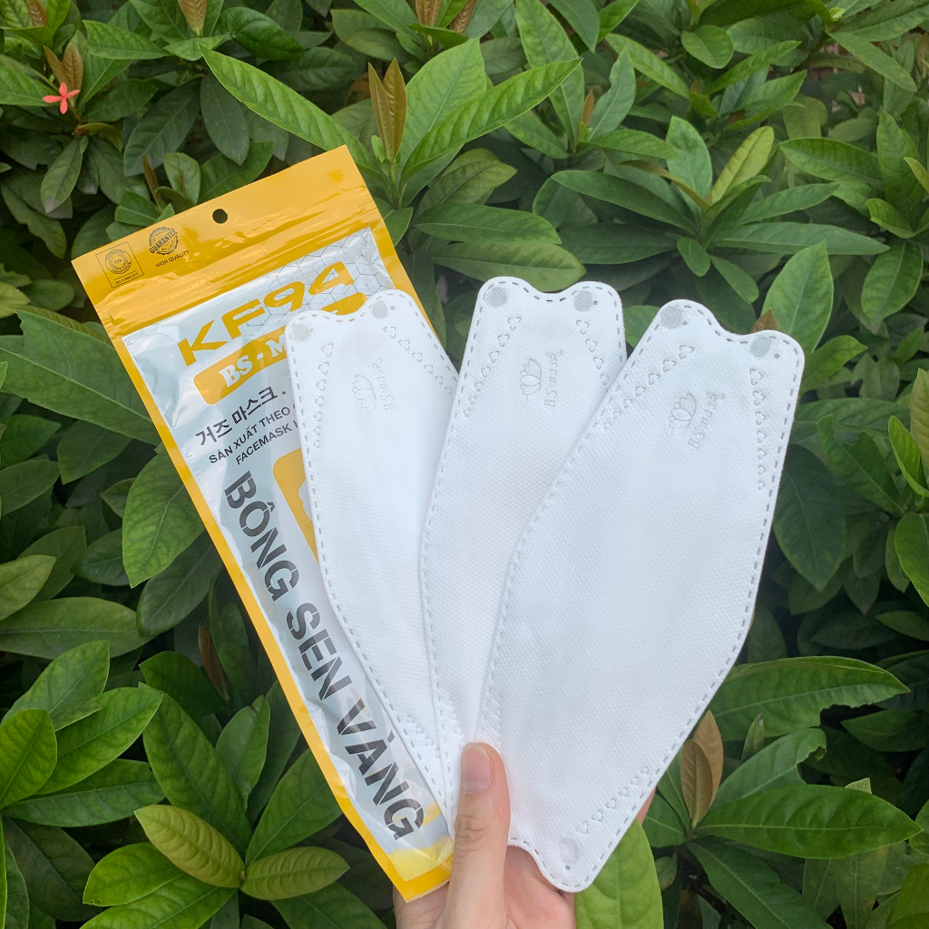 Túi 10 Chiếc Khẩu Trang KF94 Bông Sen Vàng Chọn Màu | Shopee Việt Nam