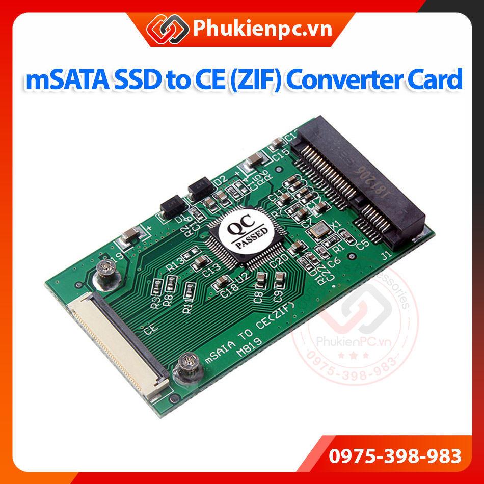 Adapter SSD mSATA sang 40Pin CE ZIF. Card lắp đặt ổ cứng mSATA thay thế ...