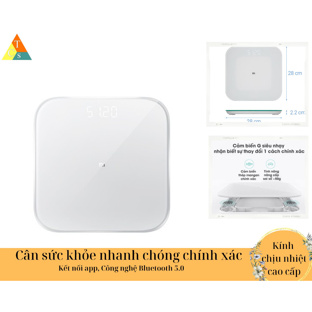 Cân điện tử XM Smart Scale Gen 2/ Cân điện tử sức khỏe Scale S200, theo ...