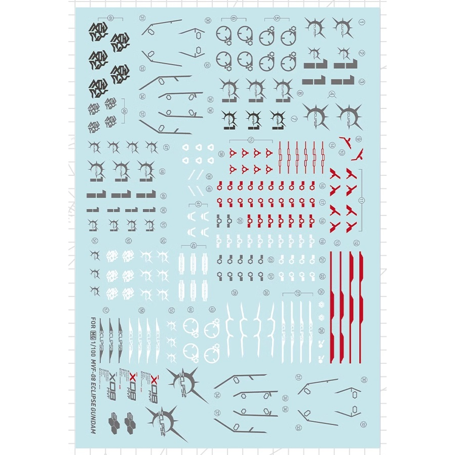 Đề can - Decal nước cho mô hình MG Eclipse / MG Eclipse reactor 2 ...