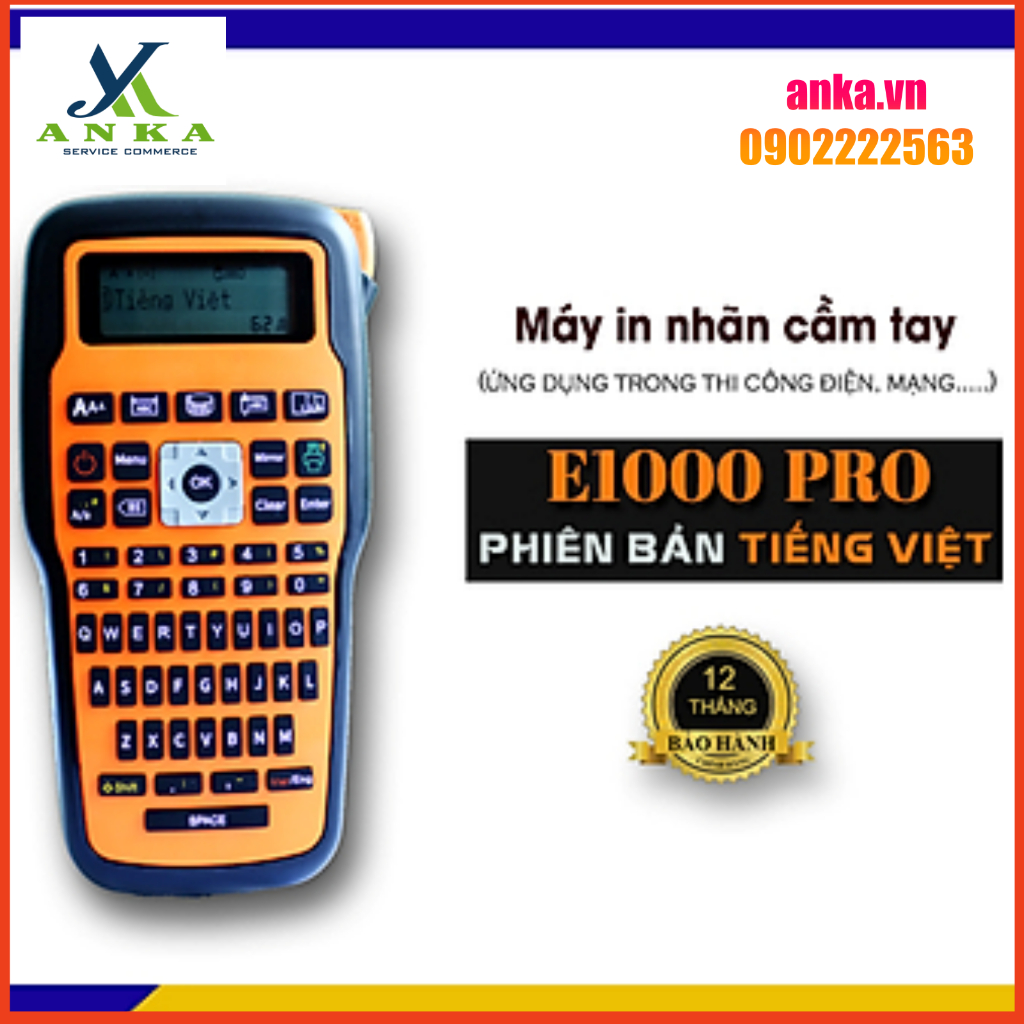 Máy in nhãn E1000 Pro dành cho thi công điện, mạng, loa đài, sân khấu | Shopee Việt Nam
