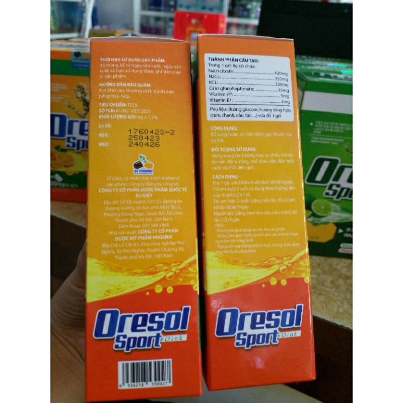 ORESOL SPORT DRINK BỔ XUNG NƯỚC VÀ ĐIỆN GIẢI HỘP 20 GÓI | Shopee Việt Nam