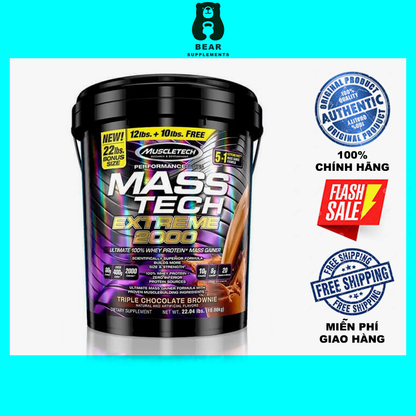 Sữa Tăng Cân MASS TECH EXTREME 2000 22lbs (10kg) - Hỗ Trợ Tăng Cân ...
