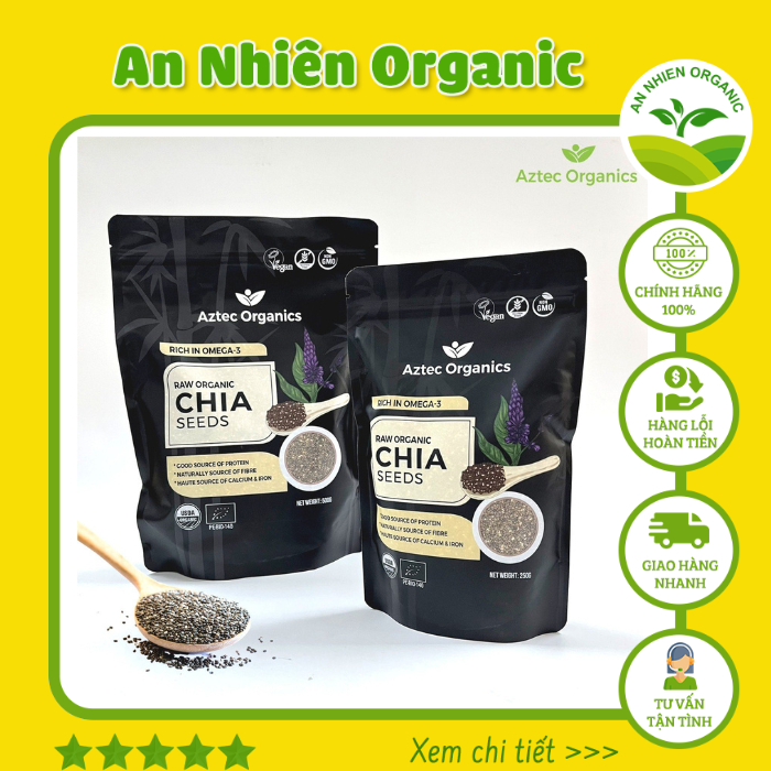 Hạt Chia Hữu Cơ Aztec Organics | Shopee Việt Nam