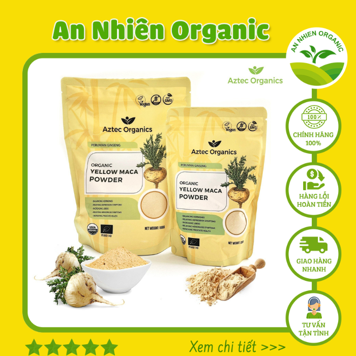 [Date 7.2025] Bột Maca Vàng Hữu Cơ Aztec Organics | Shopee Việt Nam