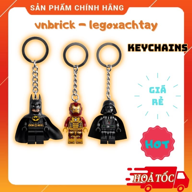 LEGO Keychains Móc Khóa Chính Hãng Batman, Superman, Iron man, Mickey ...