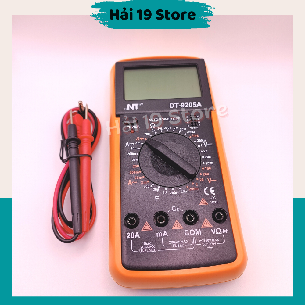 Đồng hồ vạn năng đo mạch điện tử DT-9205A | đo Volt, ampe, điện trở và ...