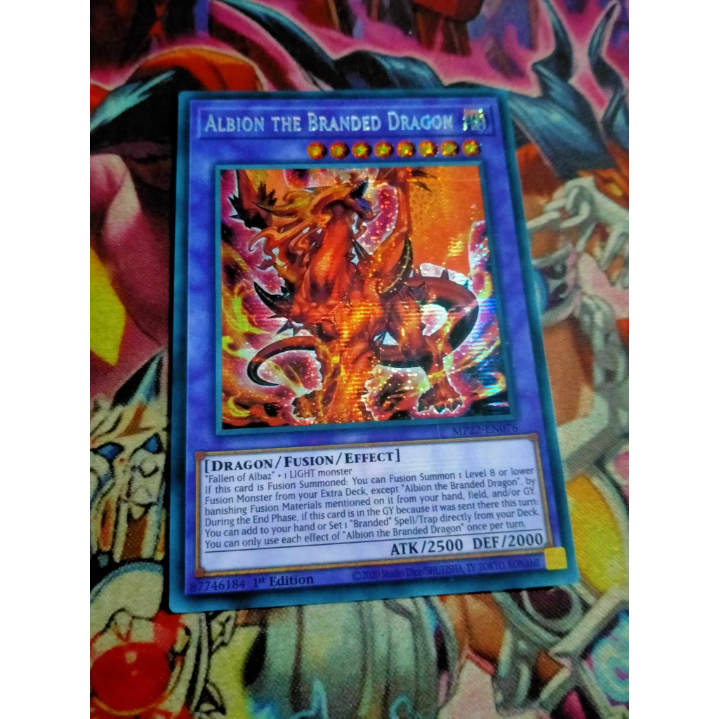 Albion the Branded Dragon - MP22-EN076 - Prismatic Secret Rare 1st ...
