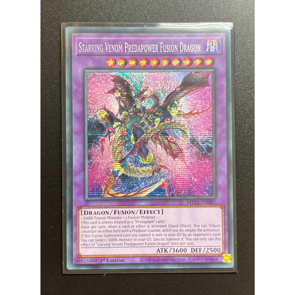 [Thẻ bài Yugioh] - [TCG-UK] - MP23-EN081 - Starving Venom Predapower Fusion Dragon - Prismatic ...
