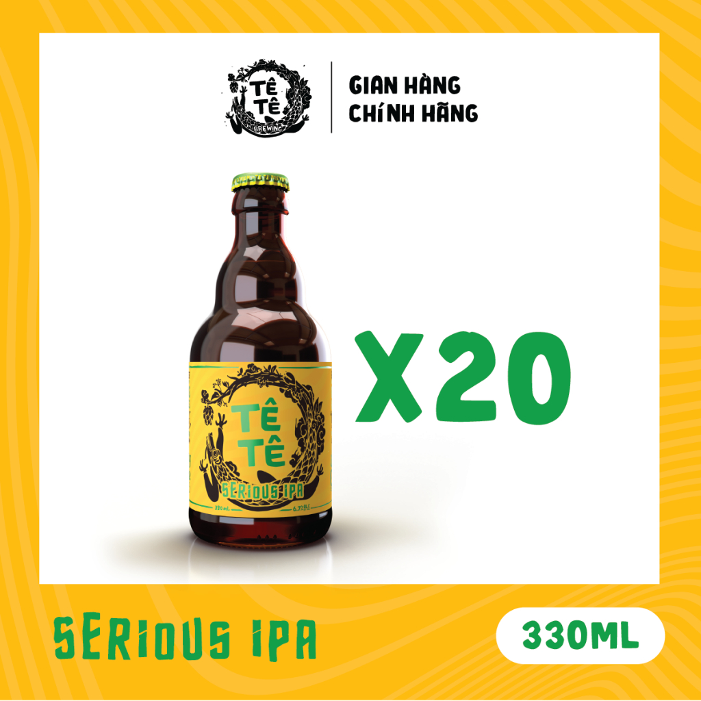 20 CHAI Bia Thủ Công TÊ TÊ SERIOUS IPA Chính Hãng | Shopee Việt Nam