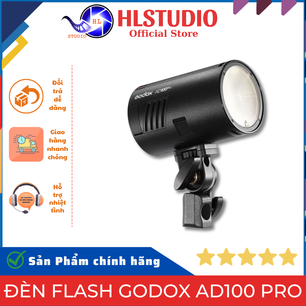 Đèn Flash Godox AD100 Pro AD100Pro II TTL HSS Pin Lithium HL Studio ...