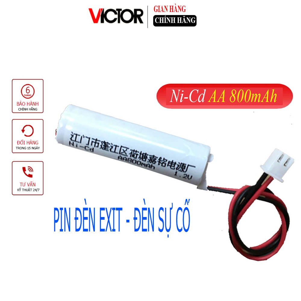 Pin đèn exit NiCd 1,2V AA 800mAh, pin thay thế cho đèn sự cố exit công ...