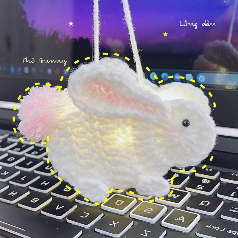 Lồng đèn thỏ bằng len | Shopee Việt Nam
