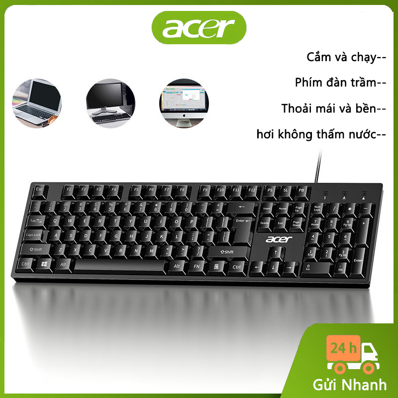 Bàn phím có dây Acer K212b chuyên dụng cho văn phòng và chơi game phù ...