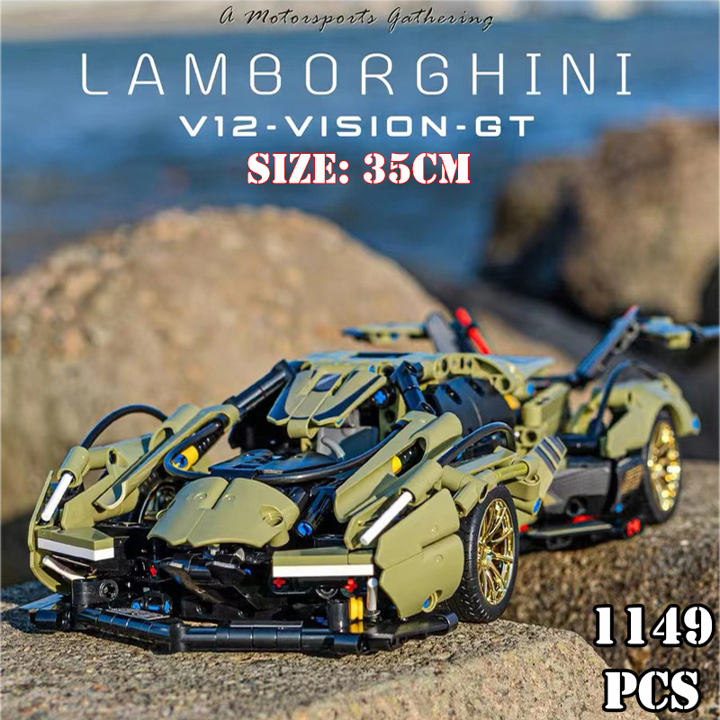 1148 CT - Size 35cm - 1:14 - Lắp Ghép Xếp Hình Mô Hình Xe Oto Lambo V12 ...