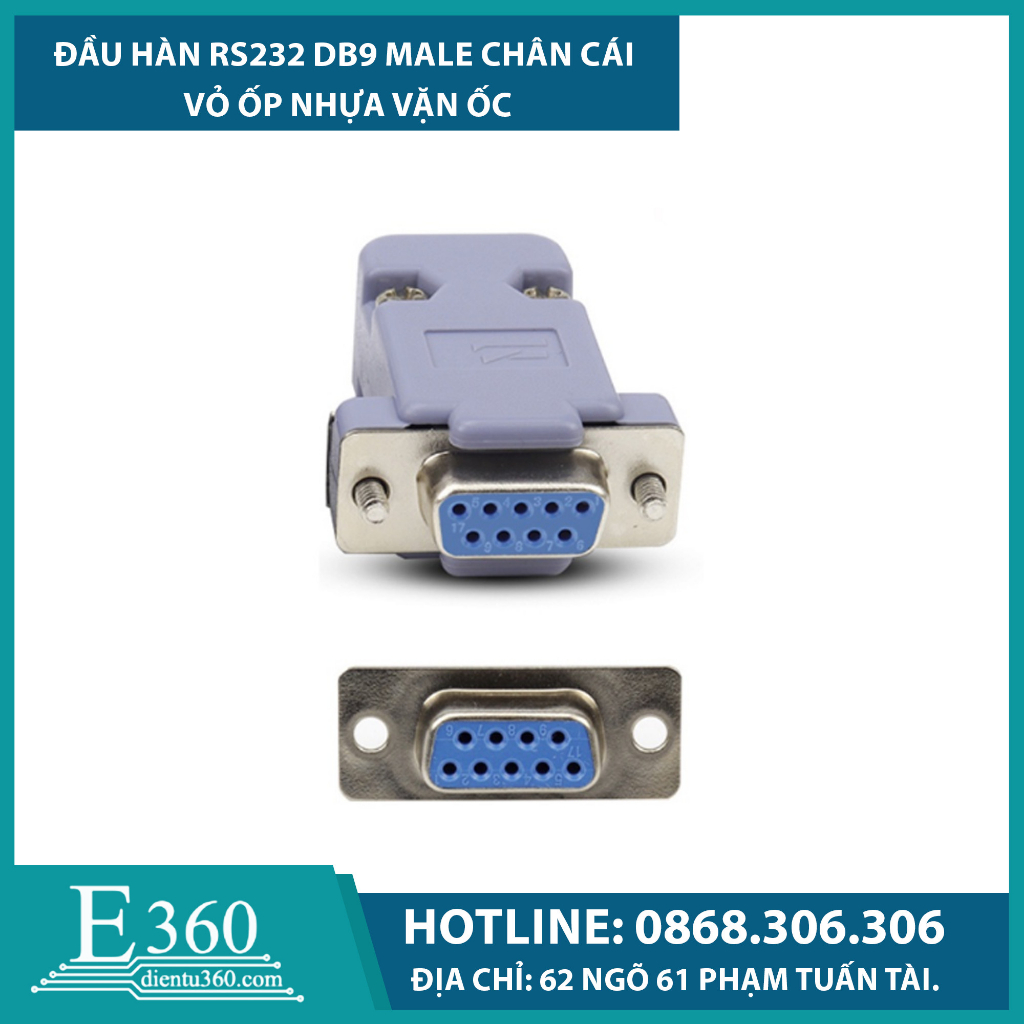 Đầu hàn RS232 DB9 Male chân cái, vỏ ốp nhựa vặn ốc | Shopee Việt Nam