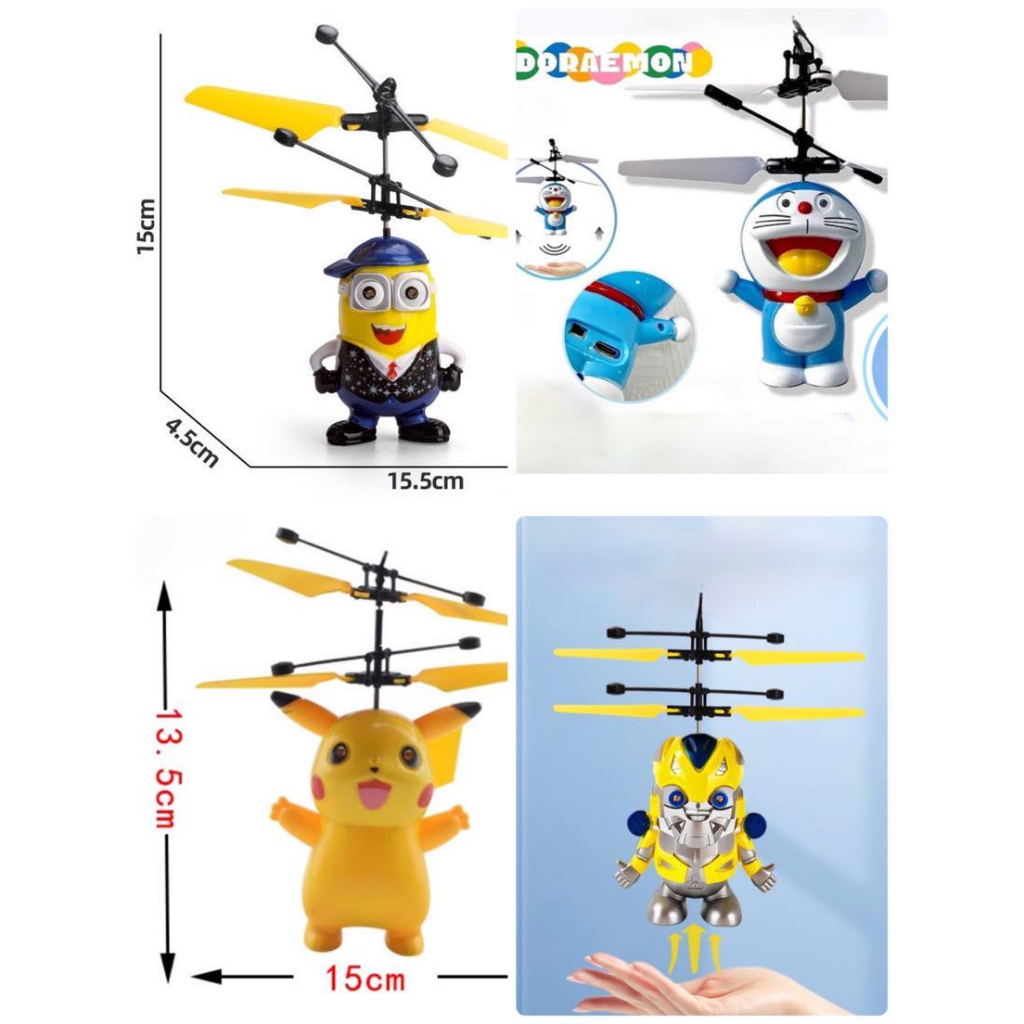Máy bay cảm ứng - Mô hình minion, Doremon bay cảm ứng tay, máy bay đồ ...