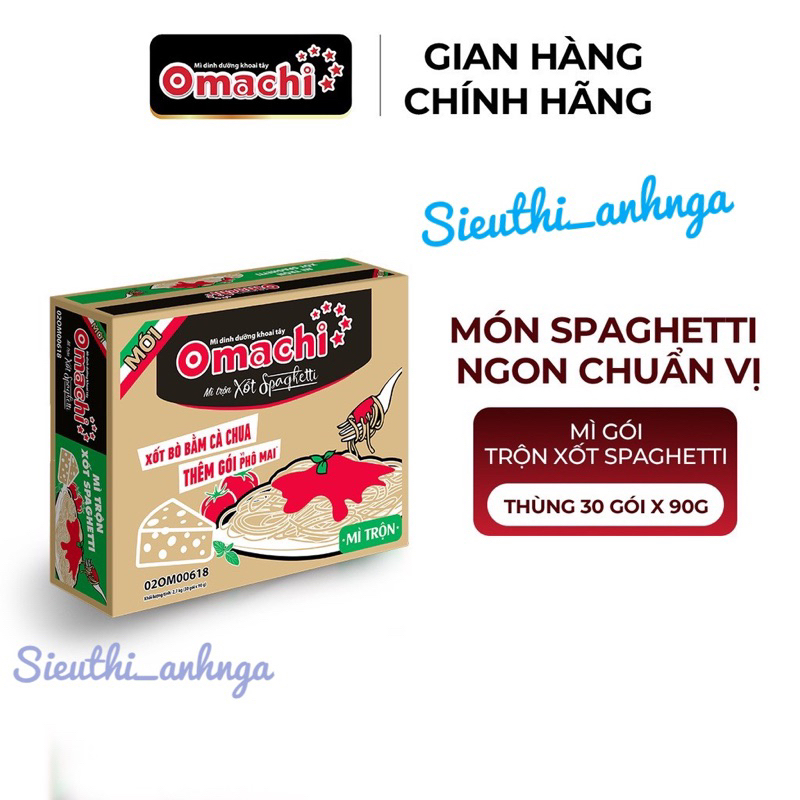 Thùng 30 gói mì trộn Omachi xốt Spaghetti 91g | Shopee Việt Nam