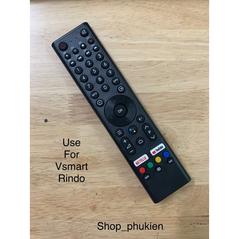 Remote điều khiển tivi led Rindo Smart, Vsmart Smart + tặng kèm pin ...
