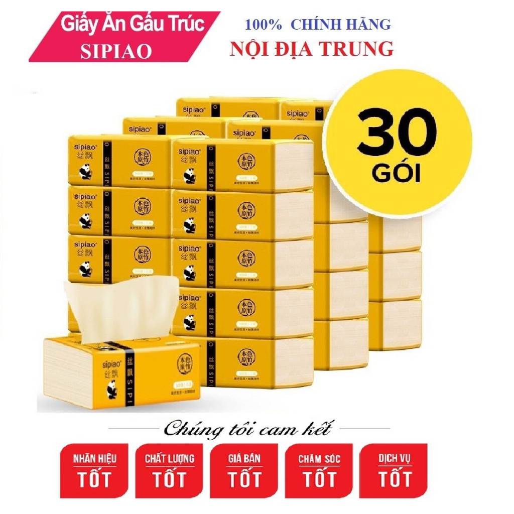 Thùng 30 gói giấy ăn Sipiao chính hãng nội địa trung | Shopee Việt Nam