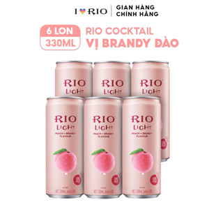 Rio Cocktail Lon Vị Brandy Đào - Combo 6 lon (330ml/lon) | Shopee Việt Nam