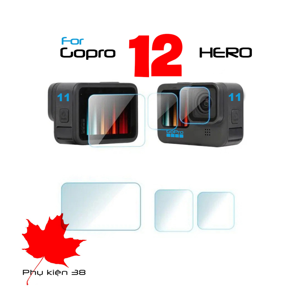 [ GOPRO 12 ] Dán Cường lực lens GOPRO HERO 12 trước sau - Bộ phụ kiện ...