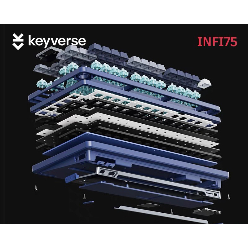 Infiverse Infi75 - Bàn phím cơ custom Infi75, mạch xuôi, màn hình led ...