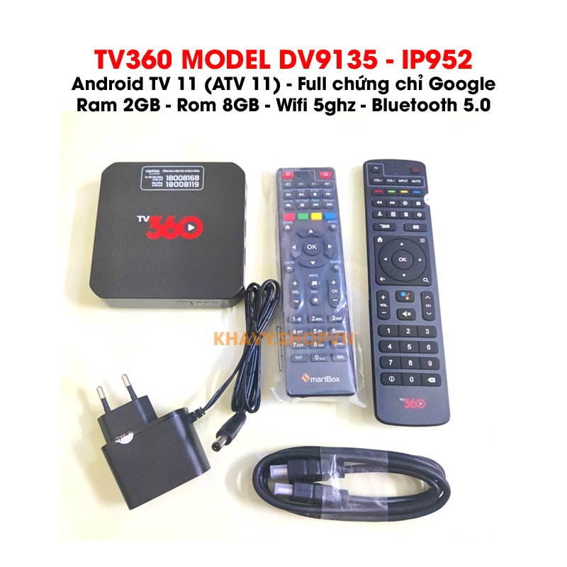Android TV Box TV360 DV9135 - IP952 - IP151 Rom ATV, qua sử dụng, đầy ...