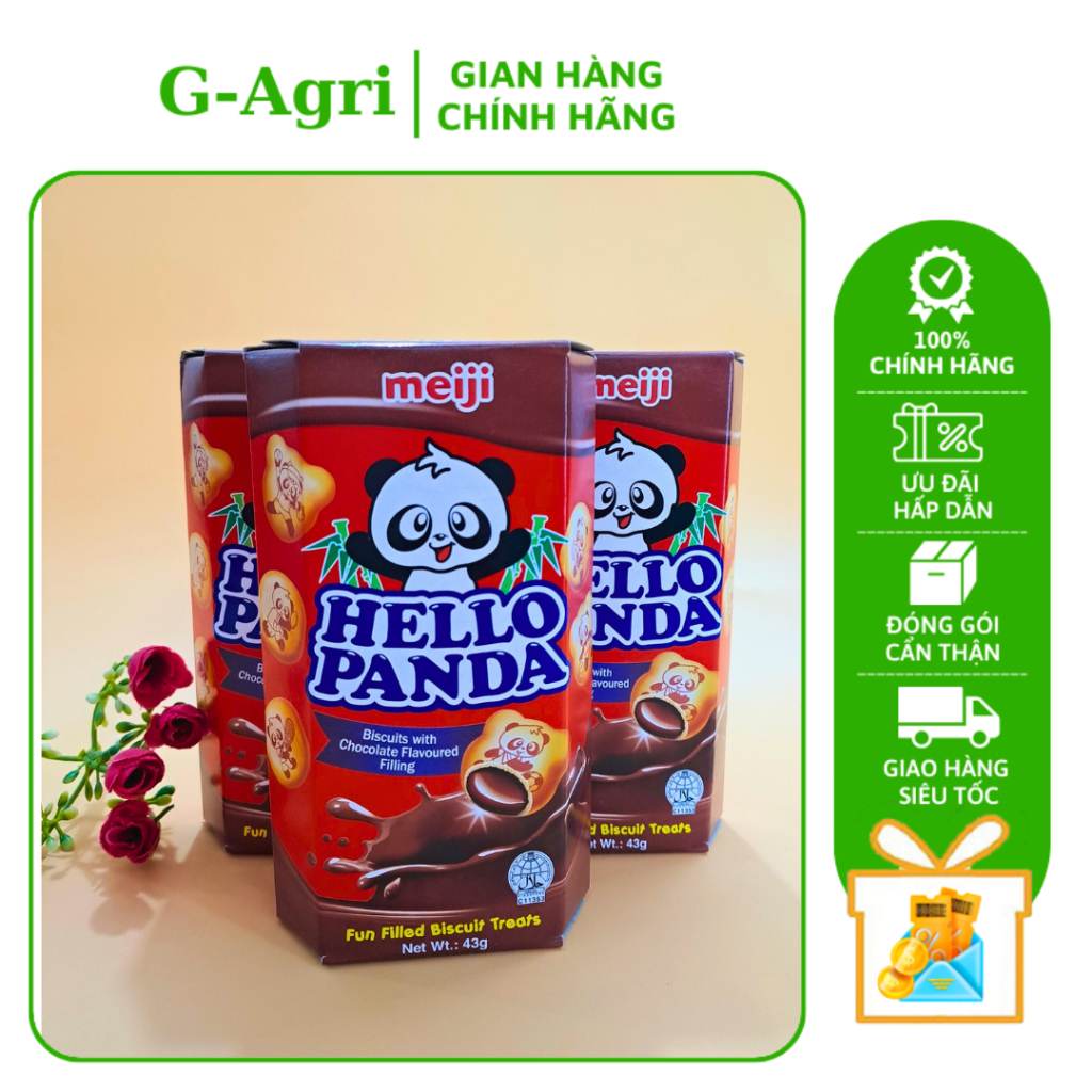 Bánh Gấu Panda Meji Socola 43G Chứa Các Chất Dinh Dưỡng Giúp Cơ Thể Qua ...