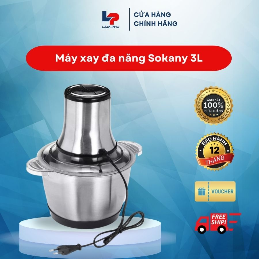 [Chính hãng] Máy xay đa năng, máy xay thịt SOKANY 3L chính hãng. Tặng ...