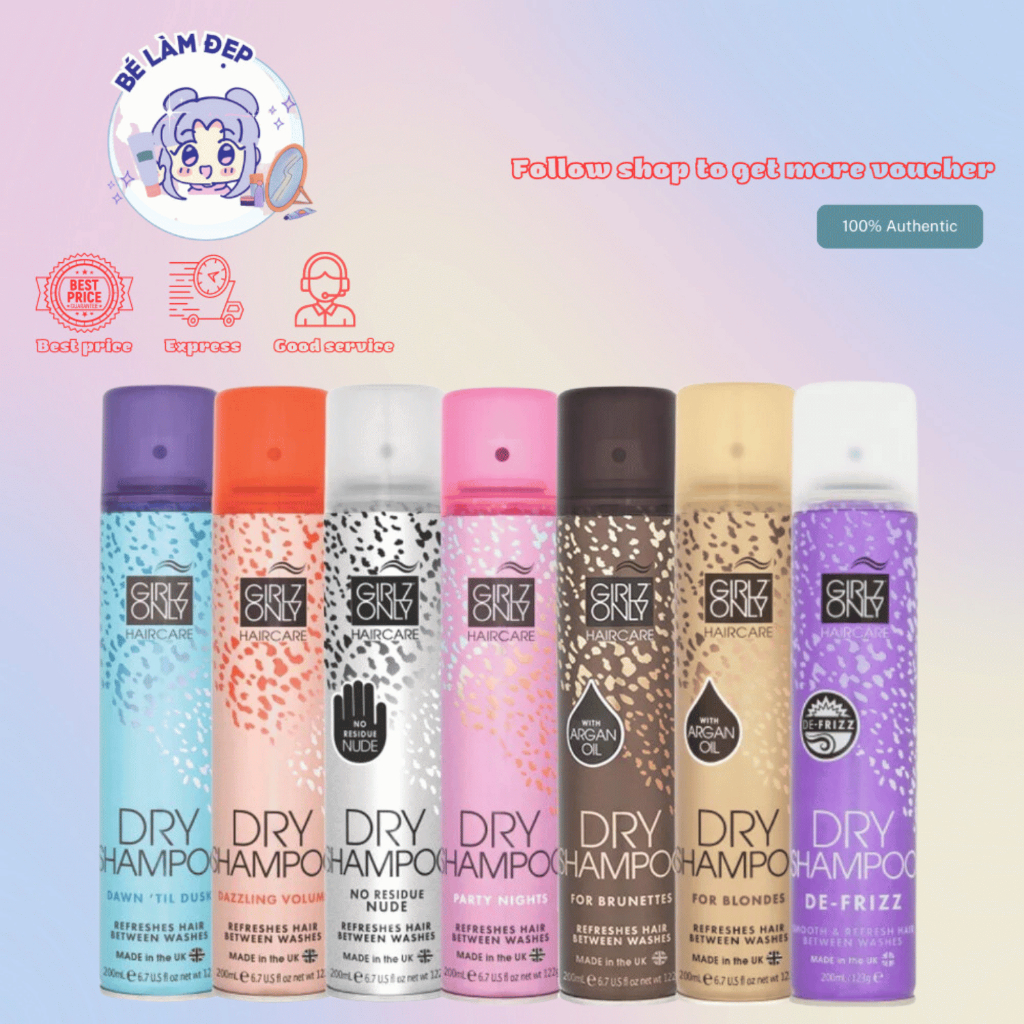 Dầu gội khô GIRLZ ONLY Hair Care Dry Shampoo (Party Nights | Dazzling ...